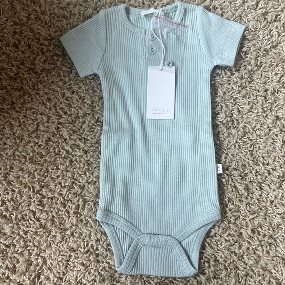 Jamie Kay | One Pieces | Nwt Jamie Kay Organic Essentials Ribbed Ss Henley Bodysuit Size 36m In ...